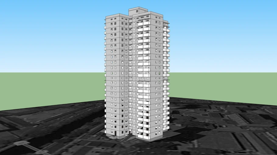 22-floor residential building | 3D Warehouse