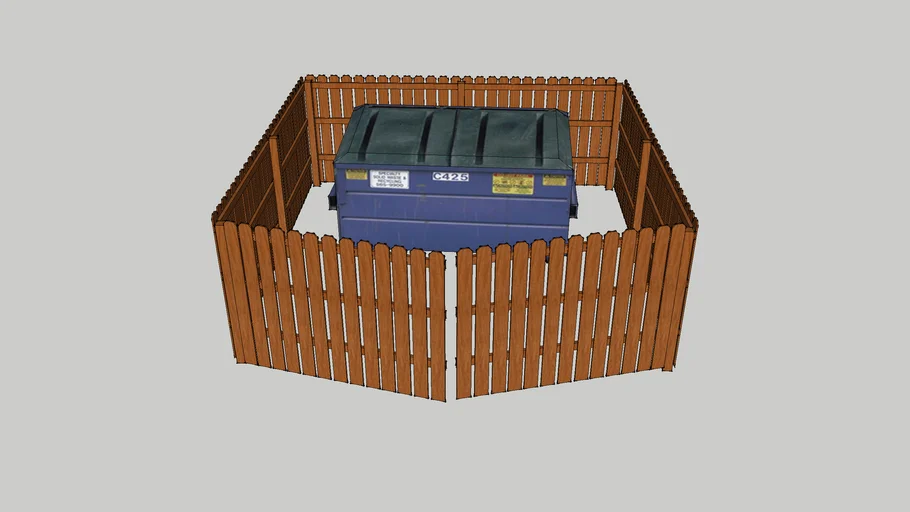 Dumpster Enclosure | 3D Warehouse