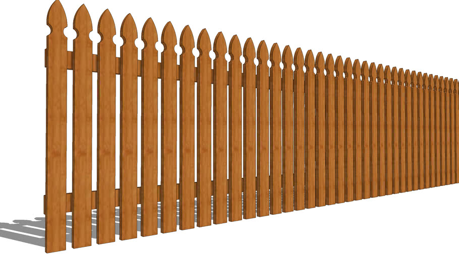 Wooden Picket fence | 3D Warehouse
