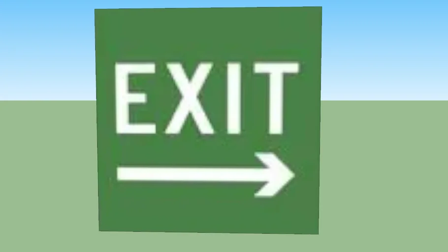 Exit sign | 3D Warehouse