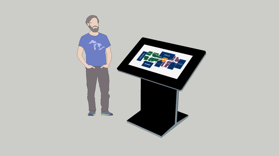 Touchscreen infokiosk | 3D Warehouse
