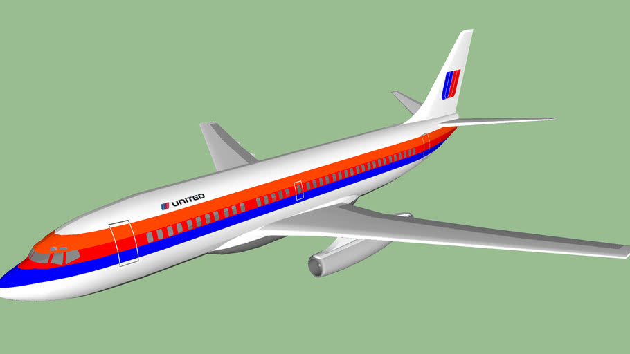 United Airlines Boeing 737-200 | 3D Warehouse