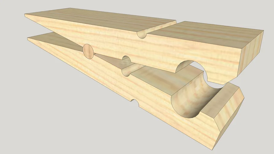 Large Timber Peg | 3D Warehouse