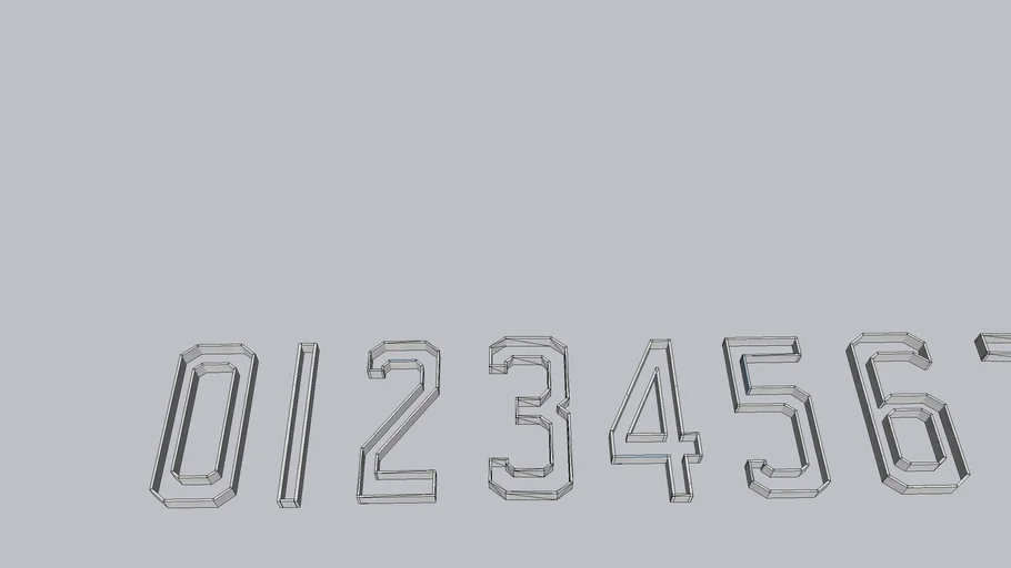 US Aircraft Carrier Deck Numerals Numbers | 3D Warehouse