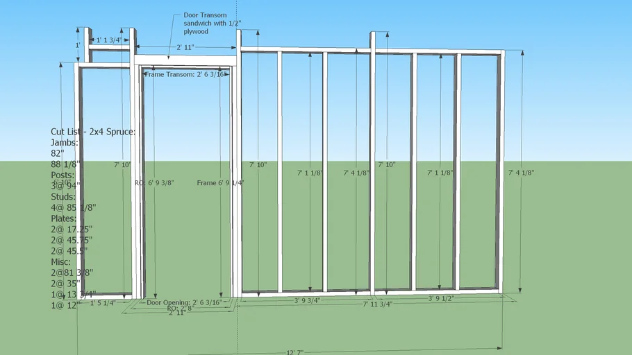 Indoor stud wall | 3D Warehouse