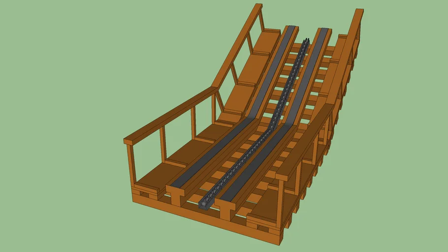 Wooden Track Lift Hill | 3D Warehouse