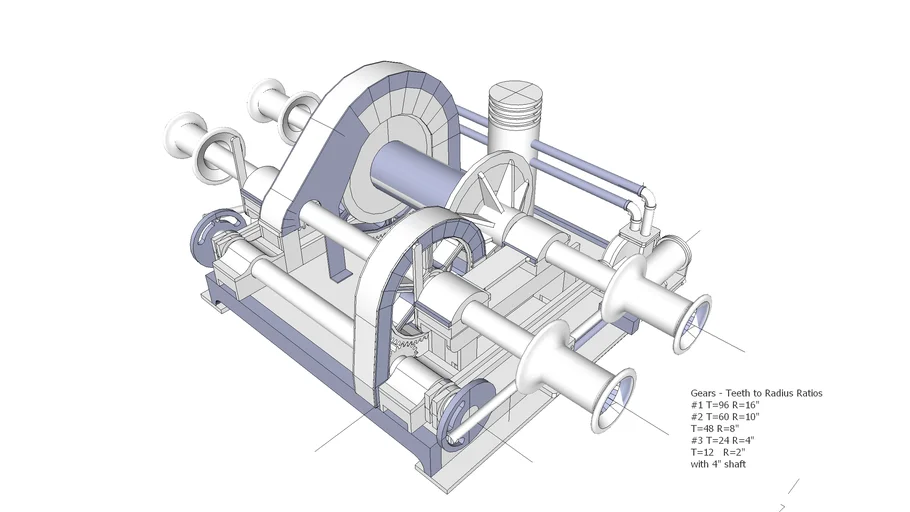 Liberty Ship Steam Powered Deck Winch | 3D Warehouse