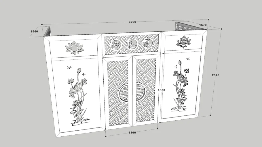 ban thờ cnc | 3D Warehouse