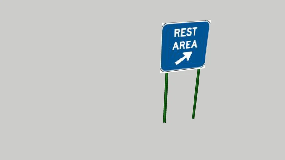 Rest Area Gore Sign | 3D Warehouse