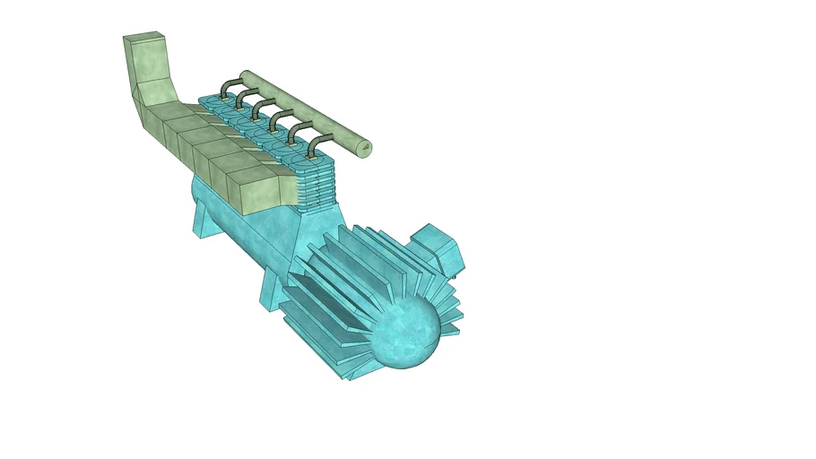 Large Reciprocal Compressor | 3D Warehouse