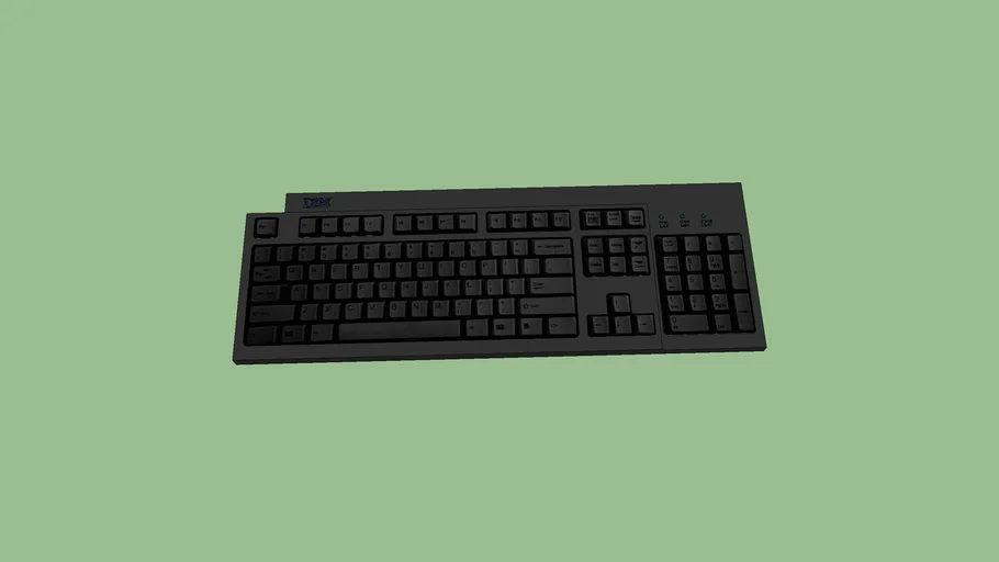 IBM PS/2 keyboard (model KB-7953) (black) | 3D Warehouse