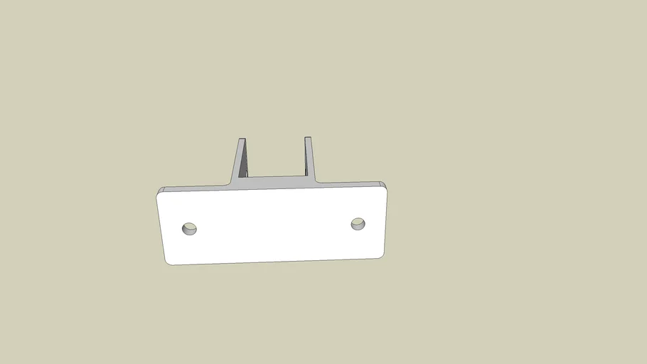 1-1/4' Pilaster two ear Bracket | 3D Warehouse