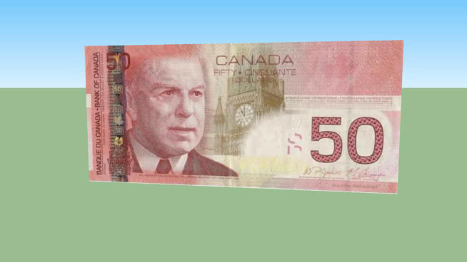 Fifty dollar 50 - 50 $ | 3D Warehouse