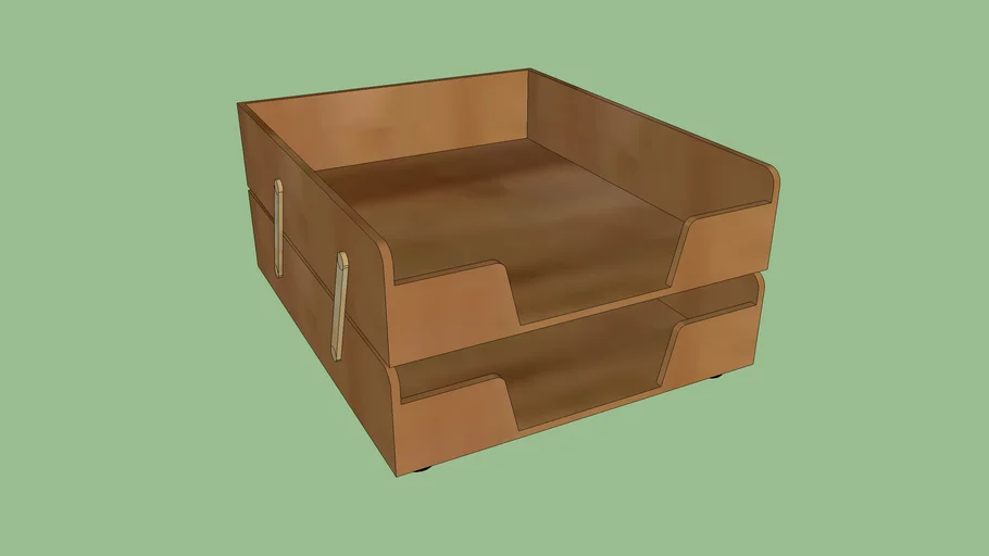 Wooden Filing Tray | 3D Warehouse