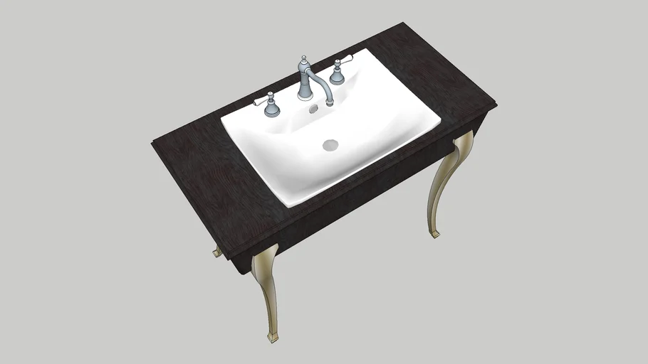 accent classic console sofa table | 3D Warehouse