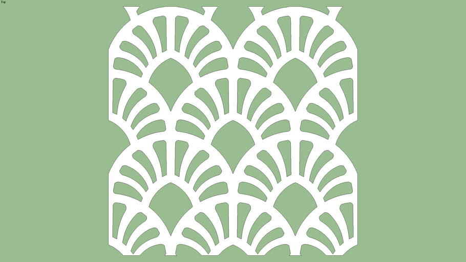 Ornamen Krawangan GRC Kipas 2 | 3D Warehouse