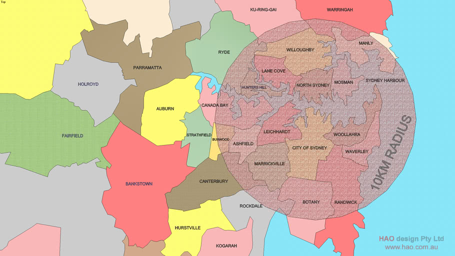 Map of Sydney Local Councils, New South Wales, Australia | 3D Warehouse