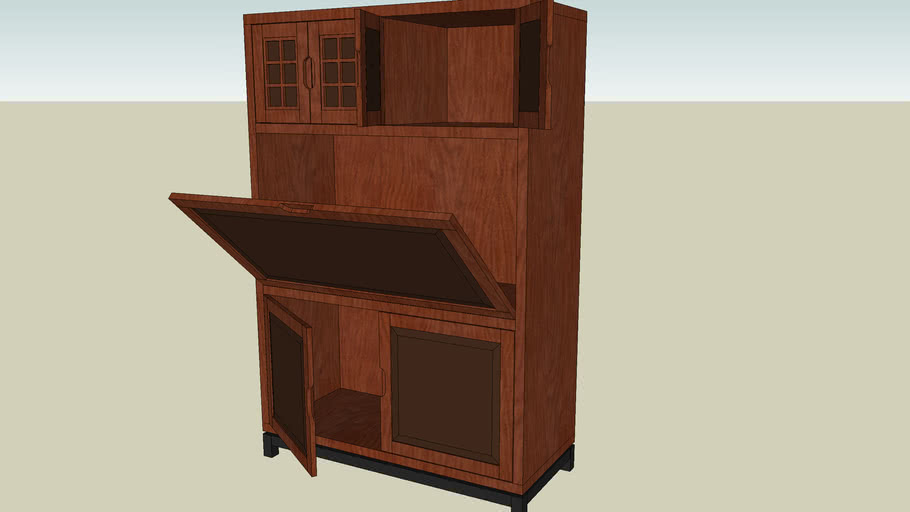 Arhaus Computer Cabinet | 3D Warehouse