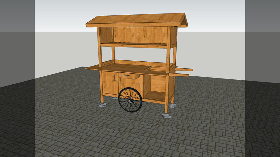 Gerobak Kayu | 3D Warehouse