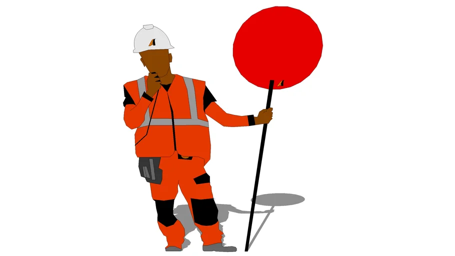 Flagman (2D) Traffic Controller | 3D Warehouse