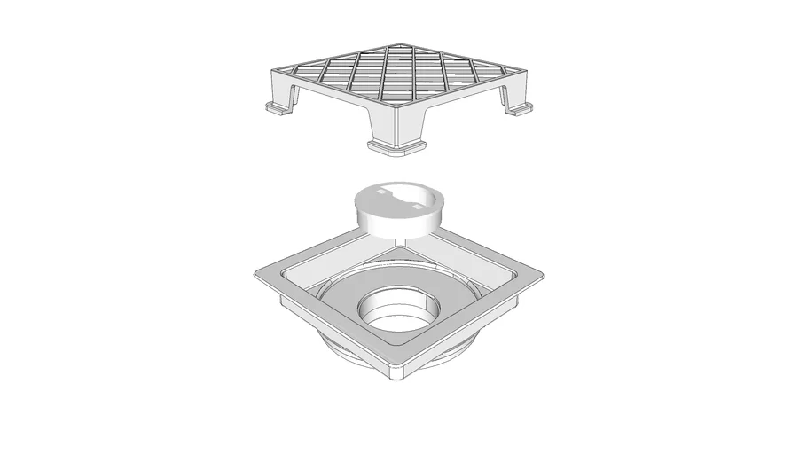Ralo Novii Quadrado Oculto 10x10cm | 3D Warehouse