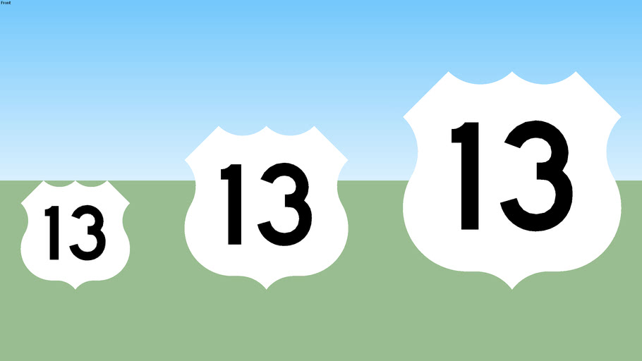 U.S. 13 Sign | 3D Warehouse