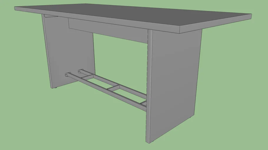 36' High, 36'x 84', Andrea Communal Table | 3D Warehouse