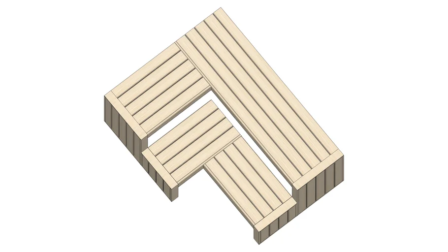 Sauna Bench - L | 3D Warehouse