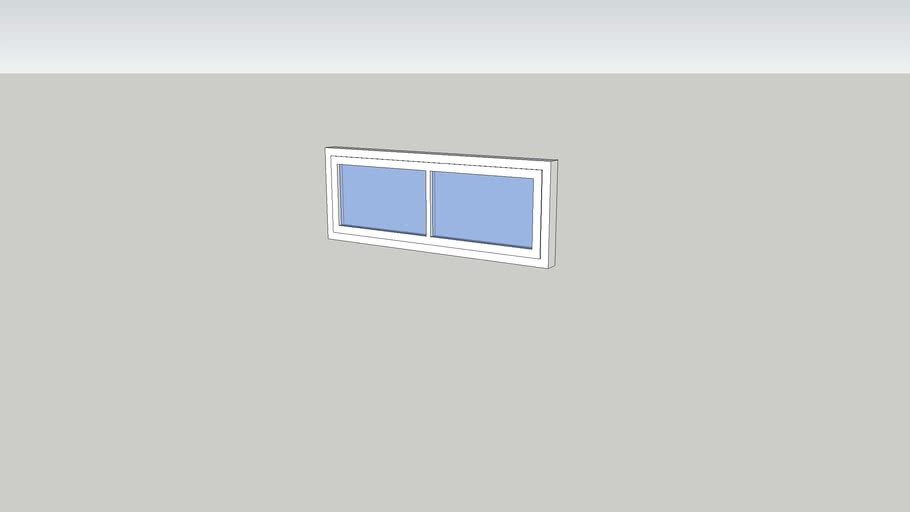 UPVC window - white - 160 x 60 cm | 3D Warehouse