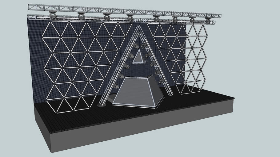 Daft Punk Alive Tour Stage | 3D Warehouse
