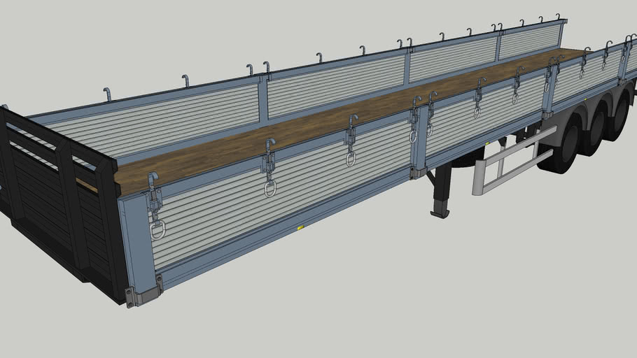 open semi-trailer | 3D Warehouse
