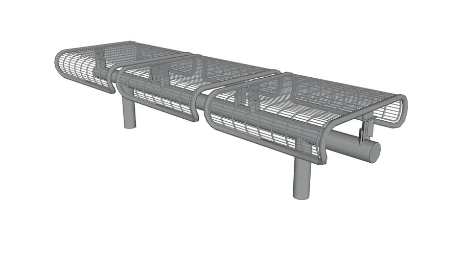 Plexus 3 Seat Bench | 3D Warehouse