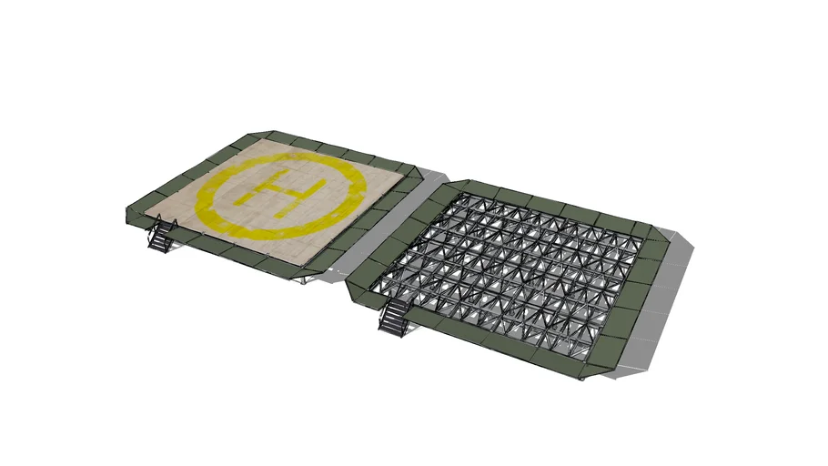 Detailed Steel I Beam Helipad 2.0 | 3D Warehouse