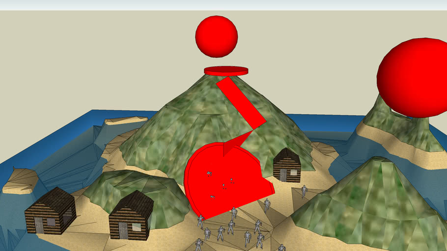 volcano eruption | 3D Warehouse