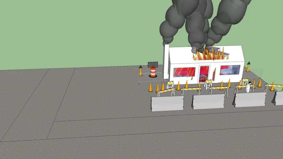 house on fire | 3D Warehouse