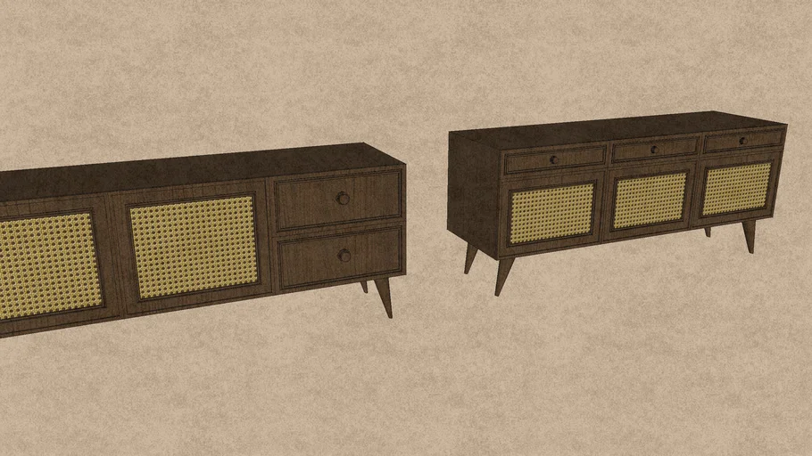 Mid Century Consoles | 3D Warehouse