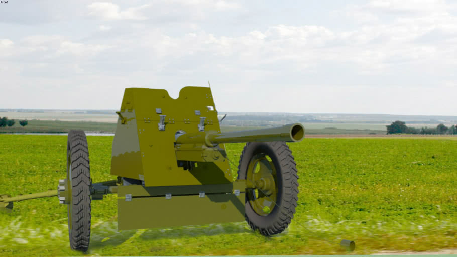 ANTI TANK GUN 45 MM - TYPE M42 - RED ARMY WW2- MAIN DEFENCE LINE ANTI ...