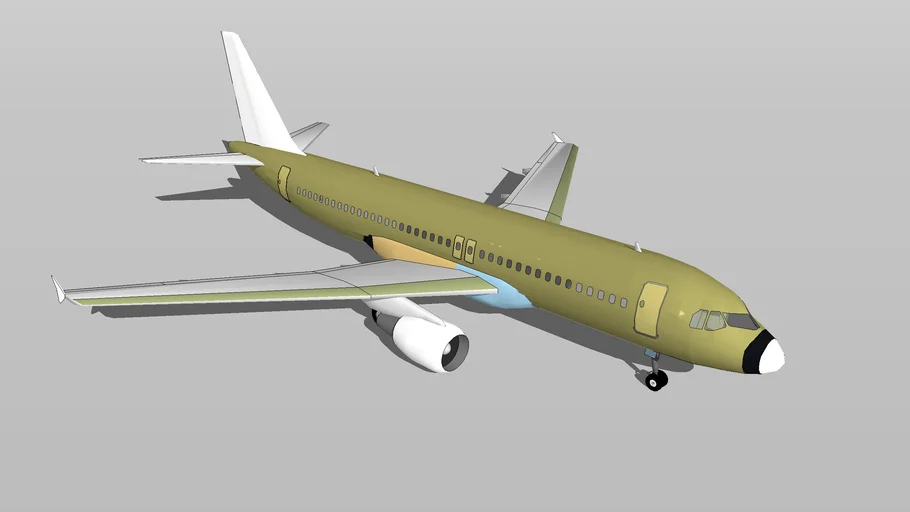 Untitled Unpainted Factory Colours Airbus A320-200 Aircraft. | 3D Warehouse