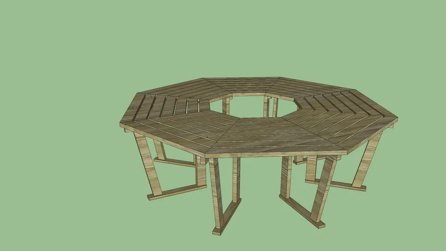 Bench around tree | 3D Warehouse