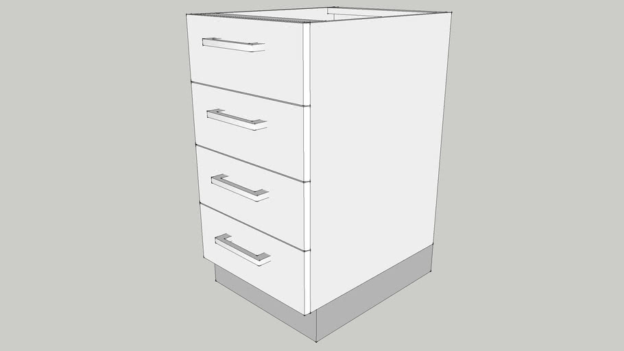 450 Base Four Drawer Unit 450x560x720 UID_CPUU000094 | 3D Warehouse