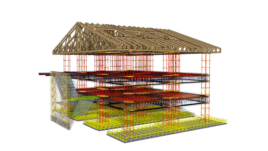 STRACTURAL FRAME TEST 01RIENFORCED CONCRETE DETAILS] | 3D Warehouse