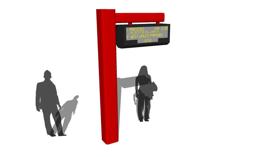 Public Transport Information Screen | 3D Warehouse