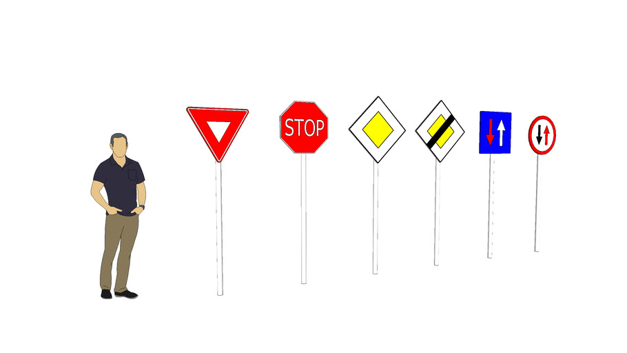 Traffic Signs of a Priority | 3D Warehouse