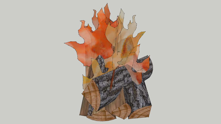 Fire w/ logs | 3D Warehouse