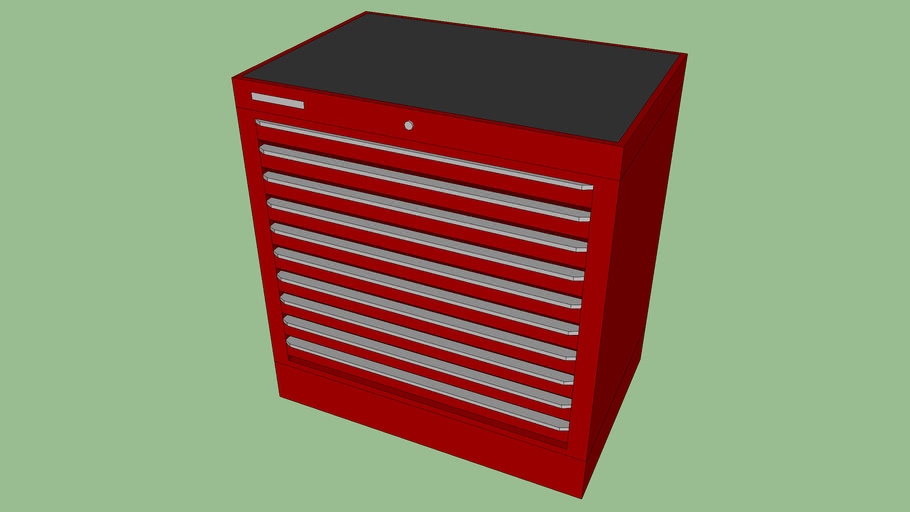 BF-090 - Tool Storage Cabinet w/ 9 Drawers | 3D Warehouse