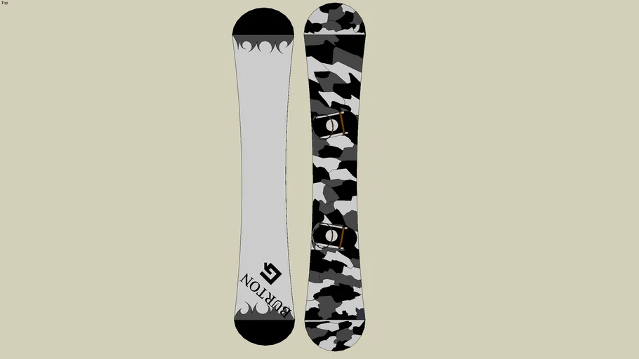 Grey camo snowboard | 3D Warehouse