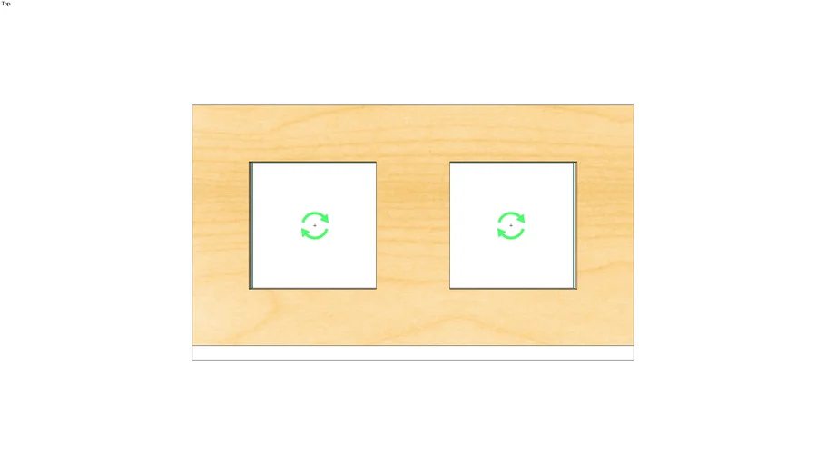 Unica Pure Frame 2 gang, maple | 3D Warehouse