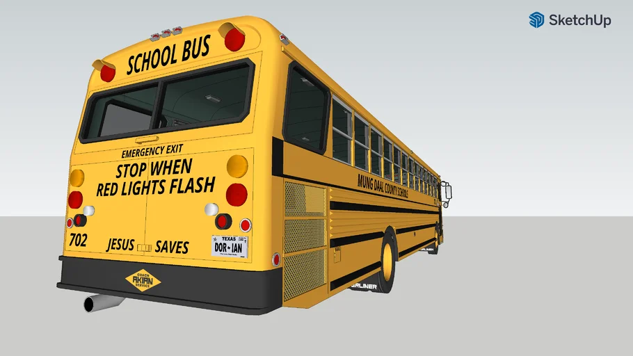 1970 Akian Superliner School Bus | 3D Warehouse