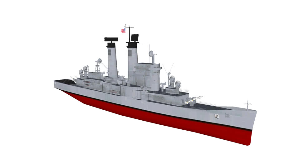 USS CG-10 Albany class Guided Missile Heavy Cruiser | 3D Warehouse