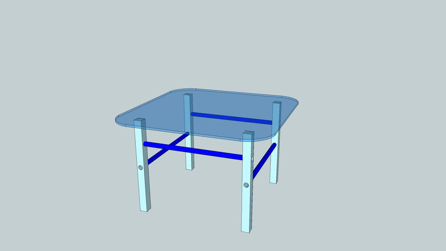 Square Table Glass | 3D Warehouse